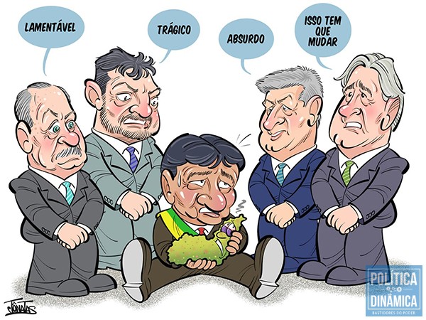 QUEBROU NA MÃO DELE - Jônatas Charges - Política Dinâmica