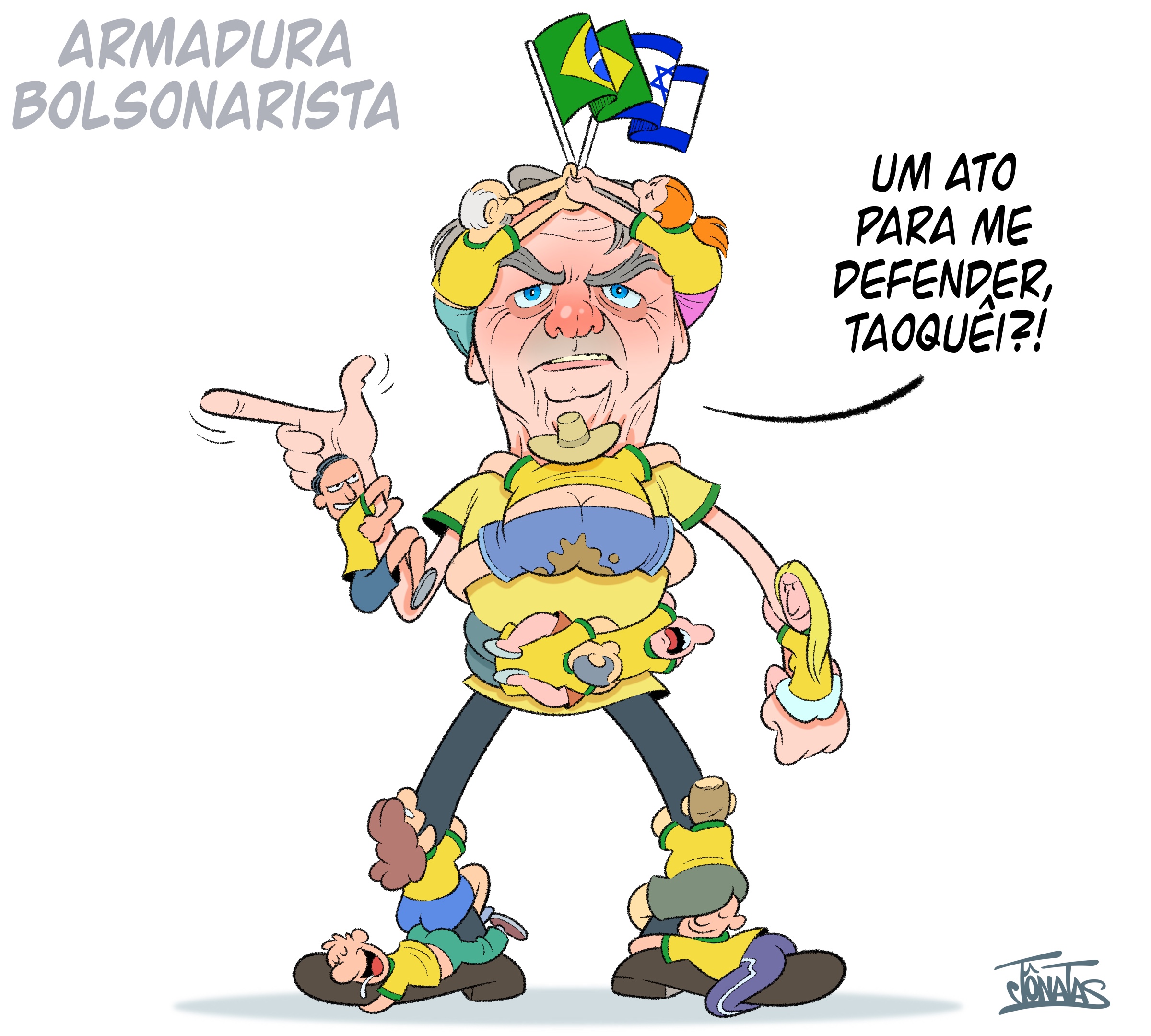 ARMADURA BOLSONARISTA NA PAULISTA - Jônatas Charges - Política Dinâmica