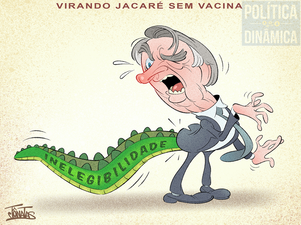 VIRANDO JACARÉ - Jônatas Charges - Política Dinâmica