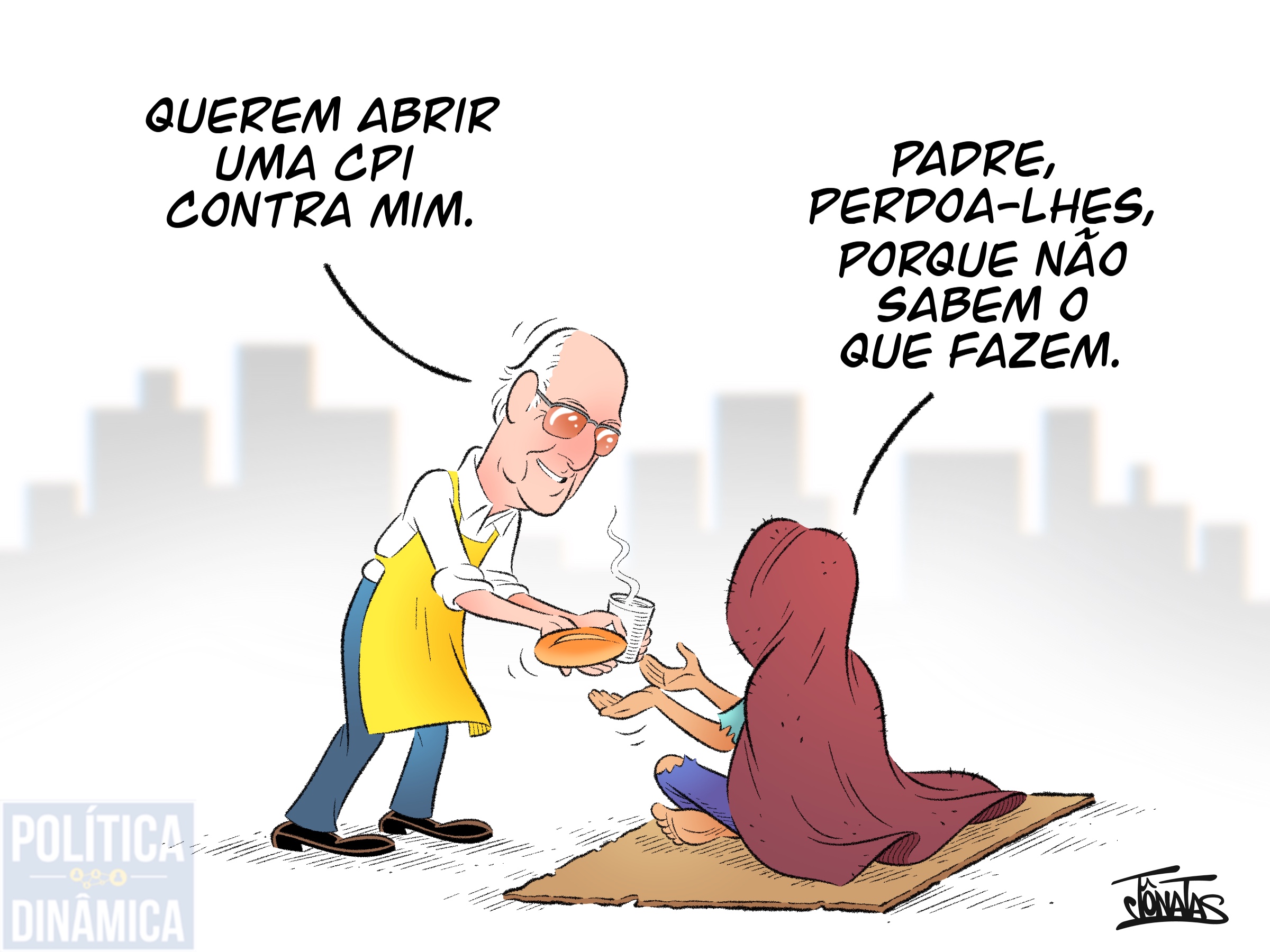 CPI CONTRA O PADRE JÚLIO LANCELLOTI - Jônatas Charges - Política Dinâmica