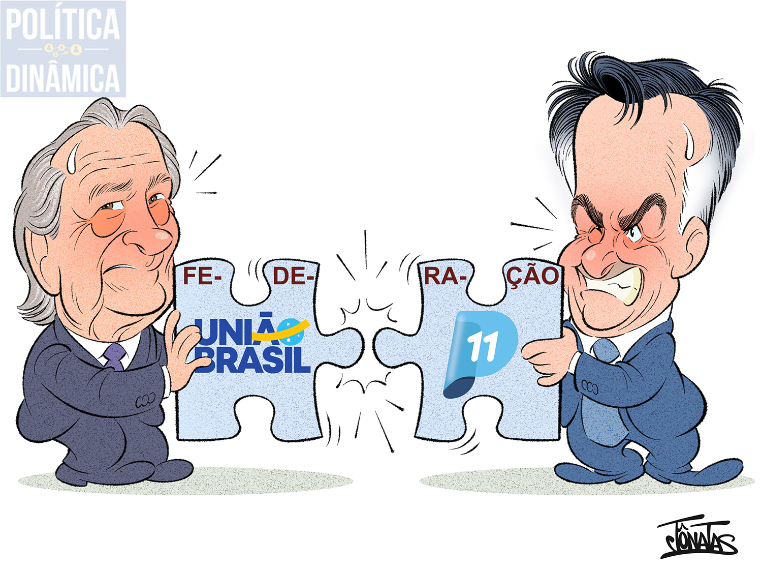 NÃO ENCAIXOU - Jônatas Charges - Política Dinâmica