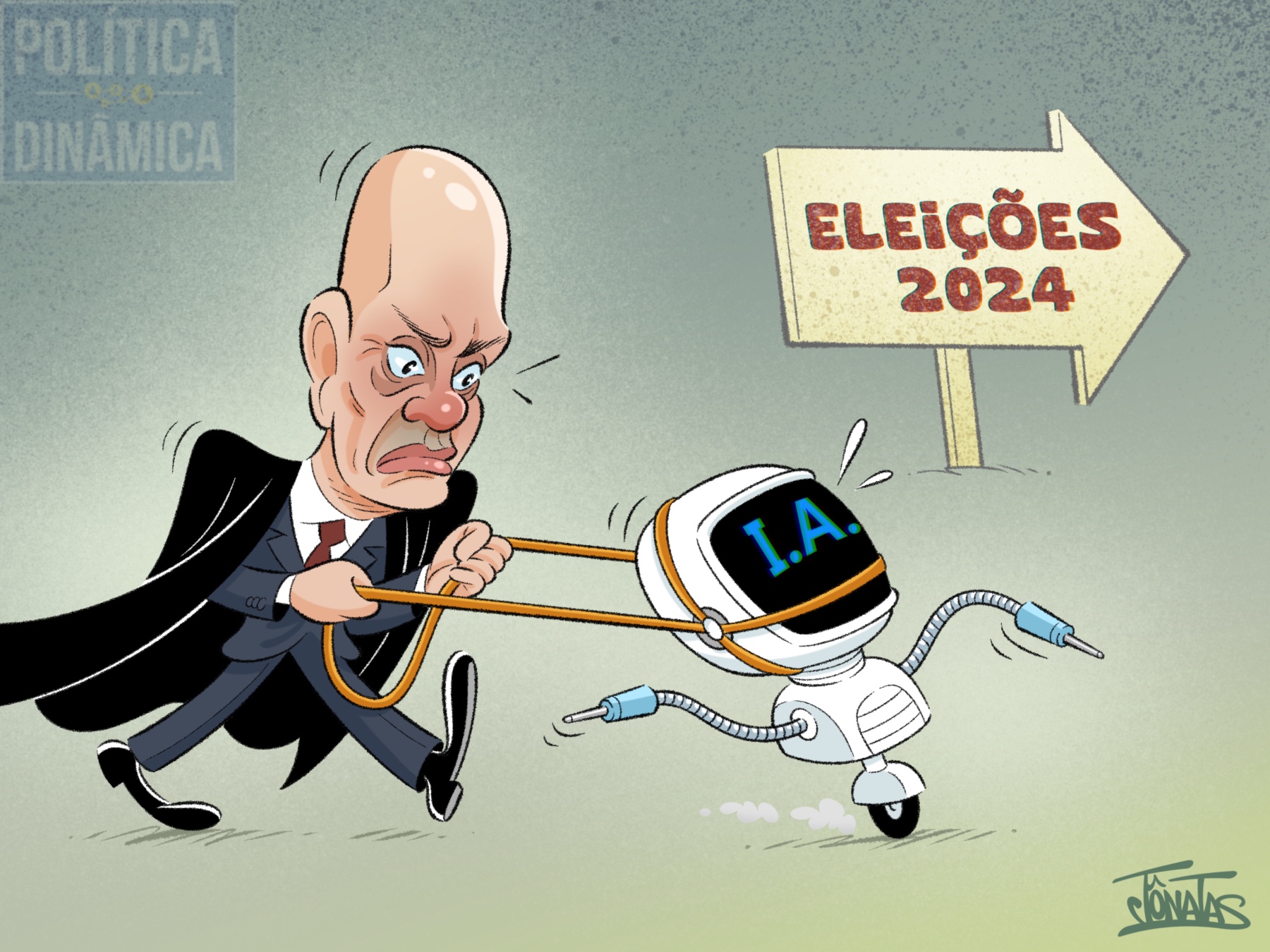 RÉDEA CURTA - Jônatas Charges - Política Dinâmica