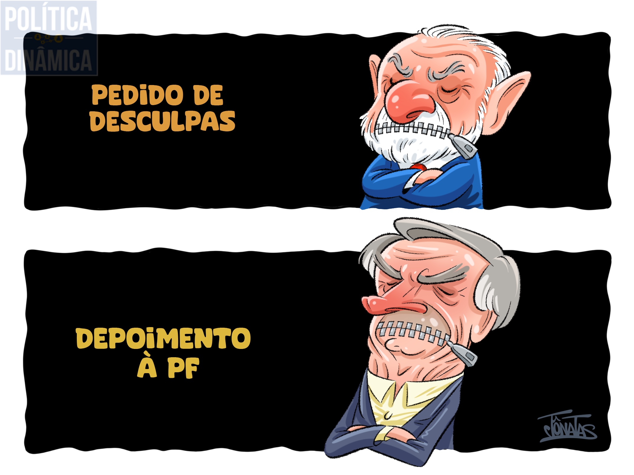 SÓ SILÊNCIO - Jônatas Charges - Política Dinâmica