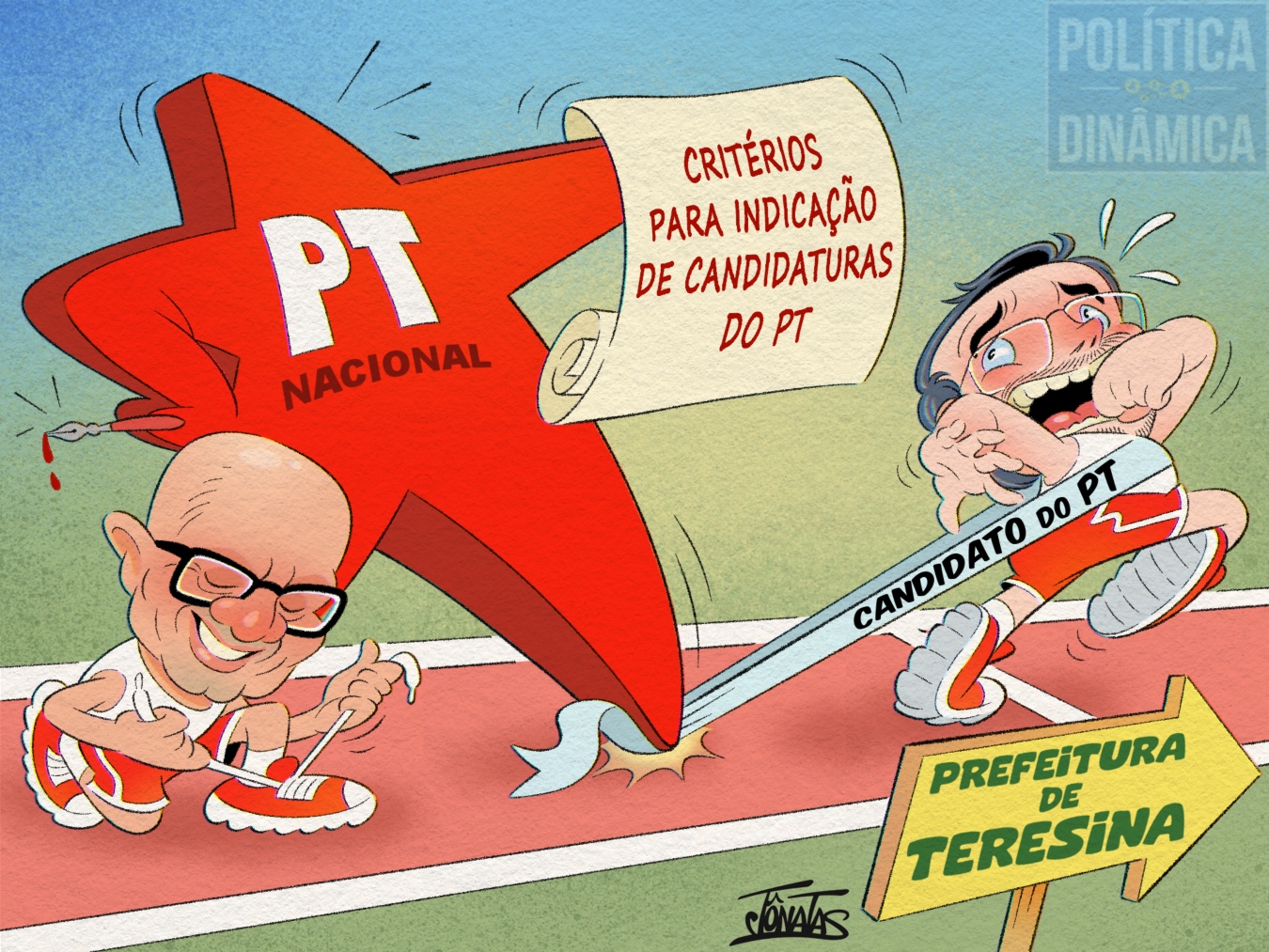 PERA LÁ, FÁBIO! - Jônatas Charges - Política Dinâmica